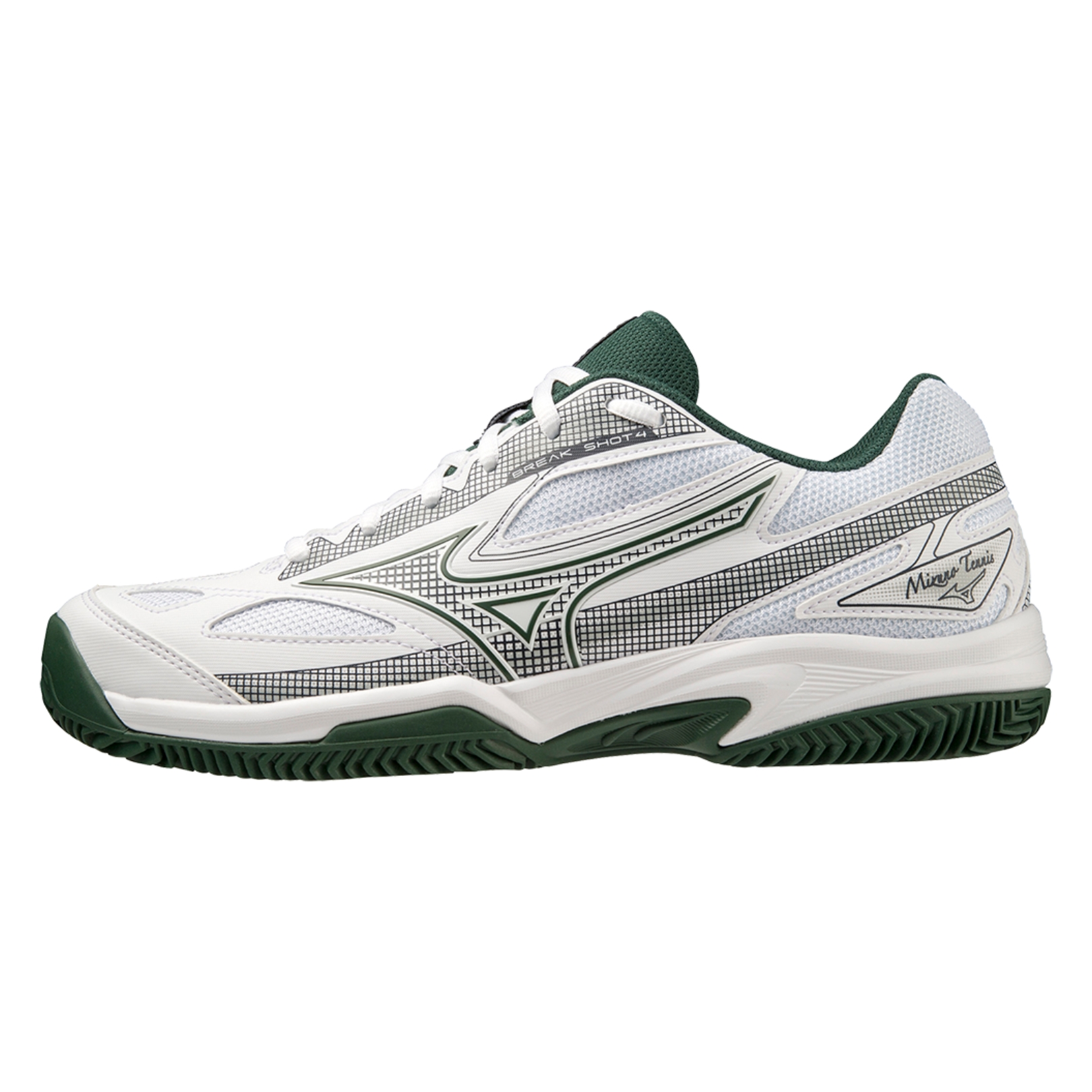 Mizuno Breakshot 4 CC White/Pineneedle - PadelXpert
