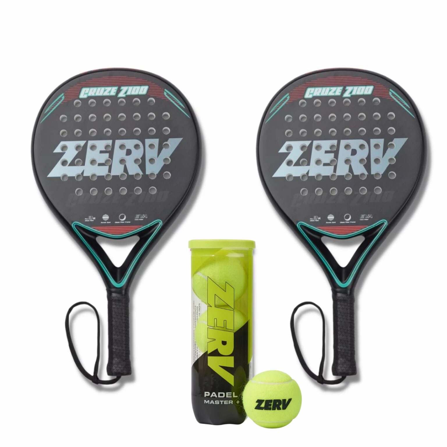 ZERV Padel Pakket Deal | Padel Pakket Deal met Twee Rackets