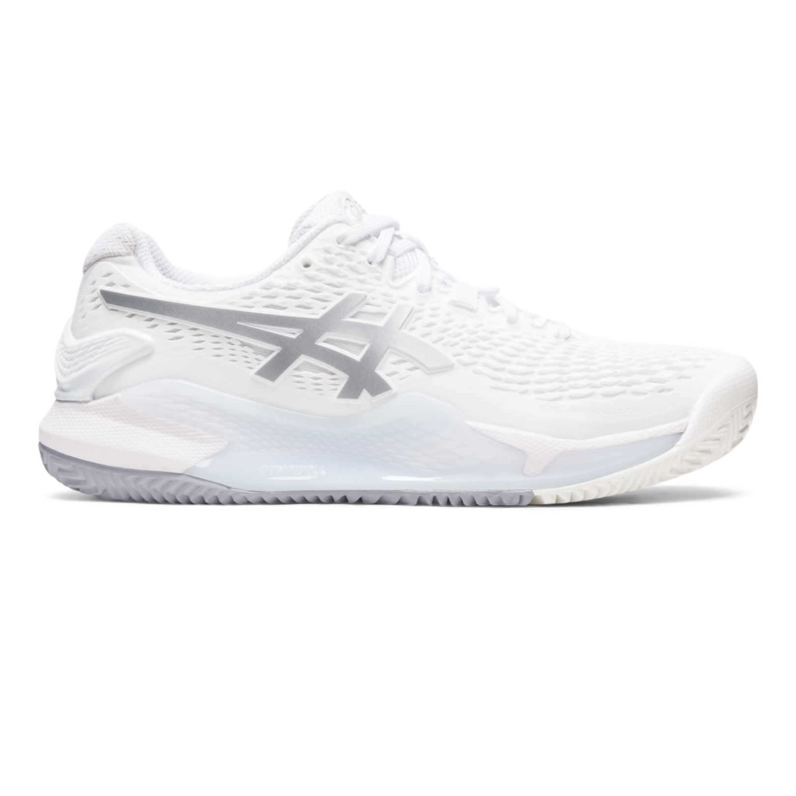 Asics Gel-Resolution 9 Clay Women White/Pure Silver - PadelXpert