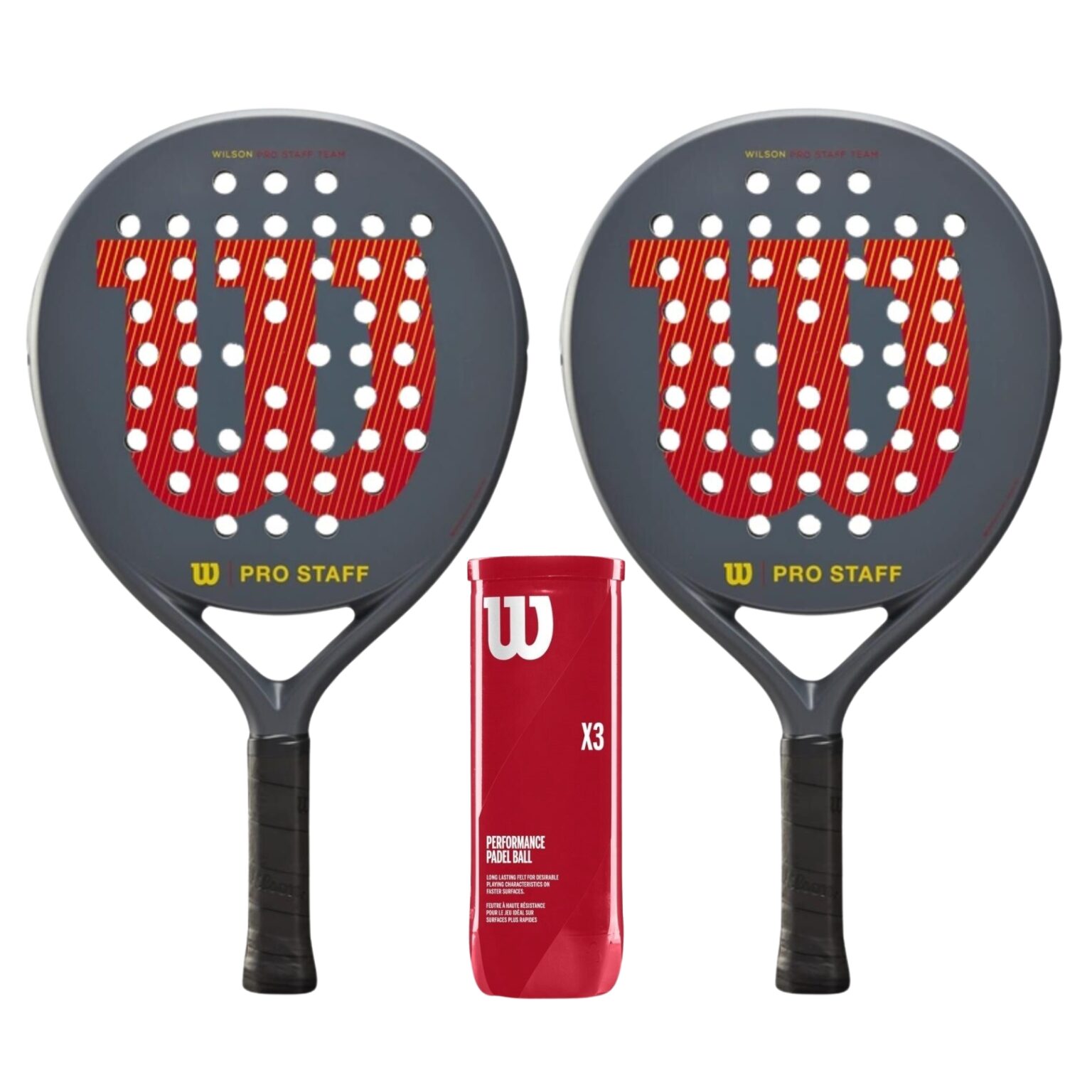 Wilson Padel Package Deal (Wilson Pro Staff Team V2 + Wilson Padel X3 ...