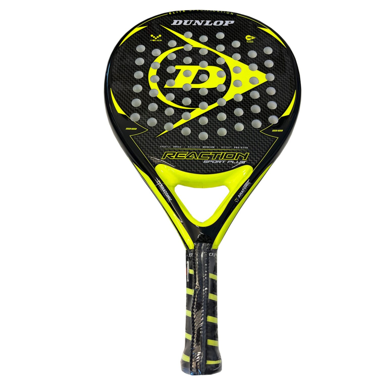Dunlop Reaction Sport Plus Yellow | Padelracket → Koop!