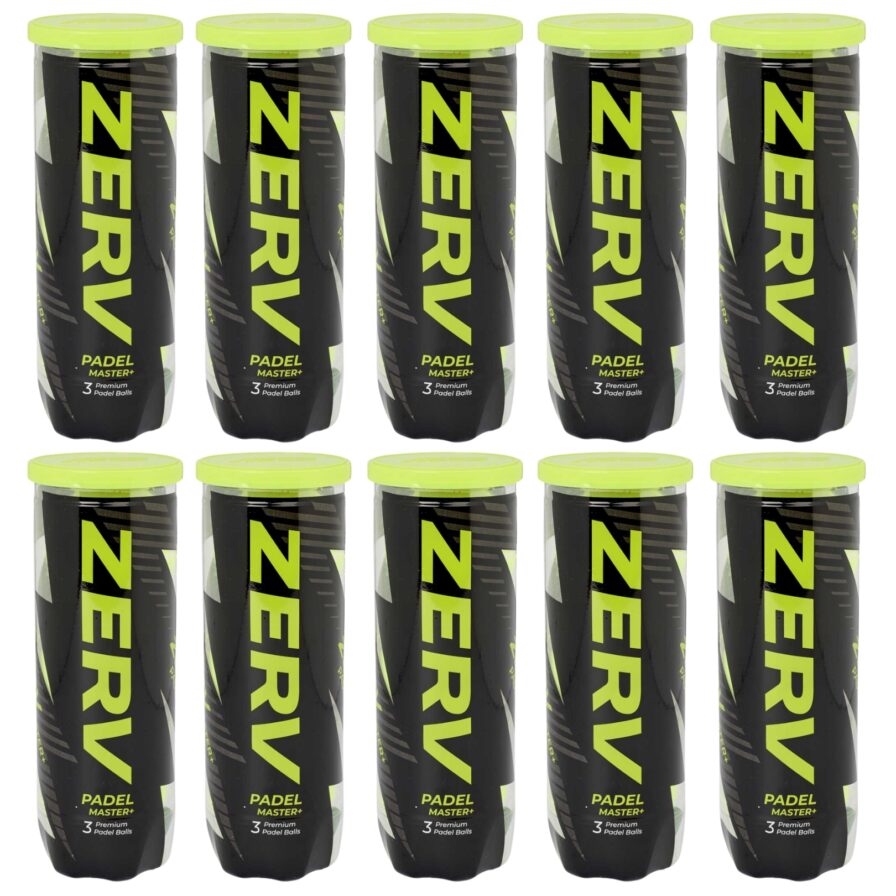 10x ZERV Padel Master+ | 10 buizen padelballen → Koop!