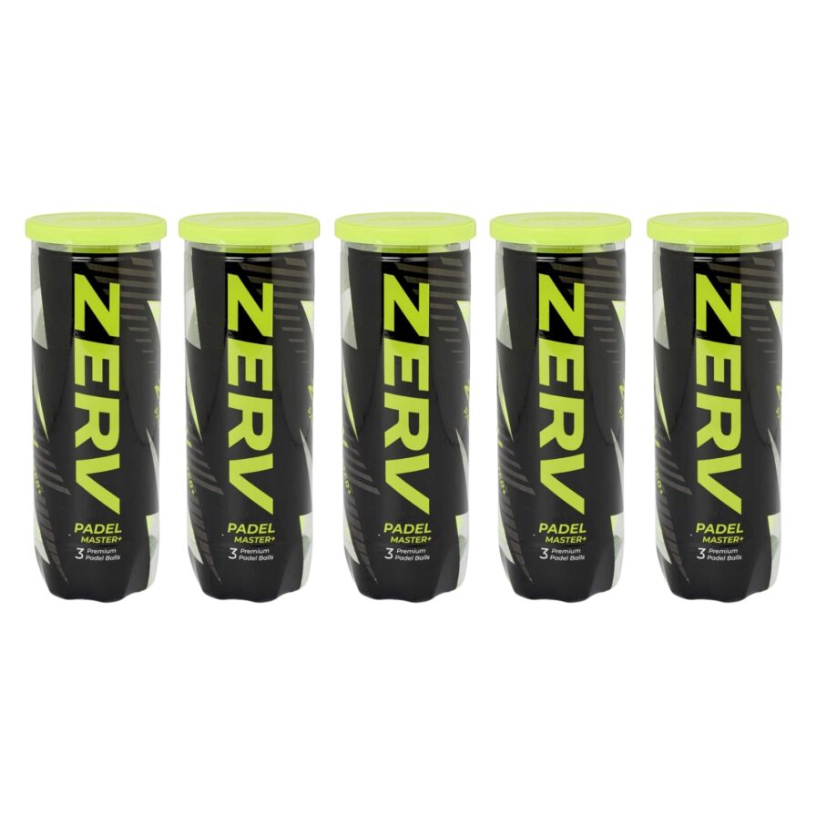 5x ZERV Padel Master+ | 5x ZERV Padelballen → Koop hier